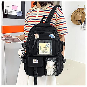 Sunny Fanny OU Aesthetic Backpack.Japanese Kawaii Backpacks School Bag With Pendant. Small Backpack. School Supplies