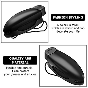 Tallew 6 Pcs Car Glasses Holders Sunglasses Holder Clip Glasses Sun Visor Clip Eyeglasses Mount for Sunglasses Car Supplies (Black)