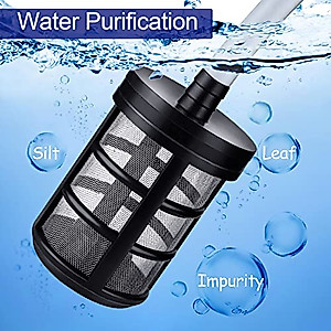 OIIKI 8PCS Black Household Hose Filters, Stainless Steel Encryption Filter, Water Pump Filter Connect with Water Line for Spring Water, Garden, Sprayers, Car Washers, Oil Pumps, Industrial Equipment
