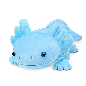 ZHONGXIN MADE Axolotl Plush - Blue Axolotl Stuffed Animal, Realistic 20" Cute Ambystoma Creepy Amphibians Plush Toys, Unique Plush Gift Collection for Kids