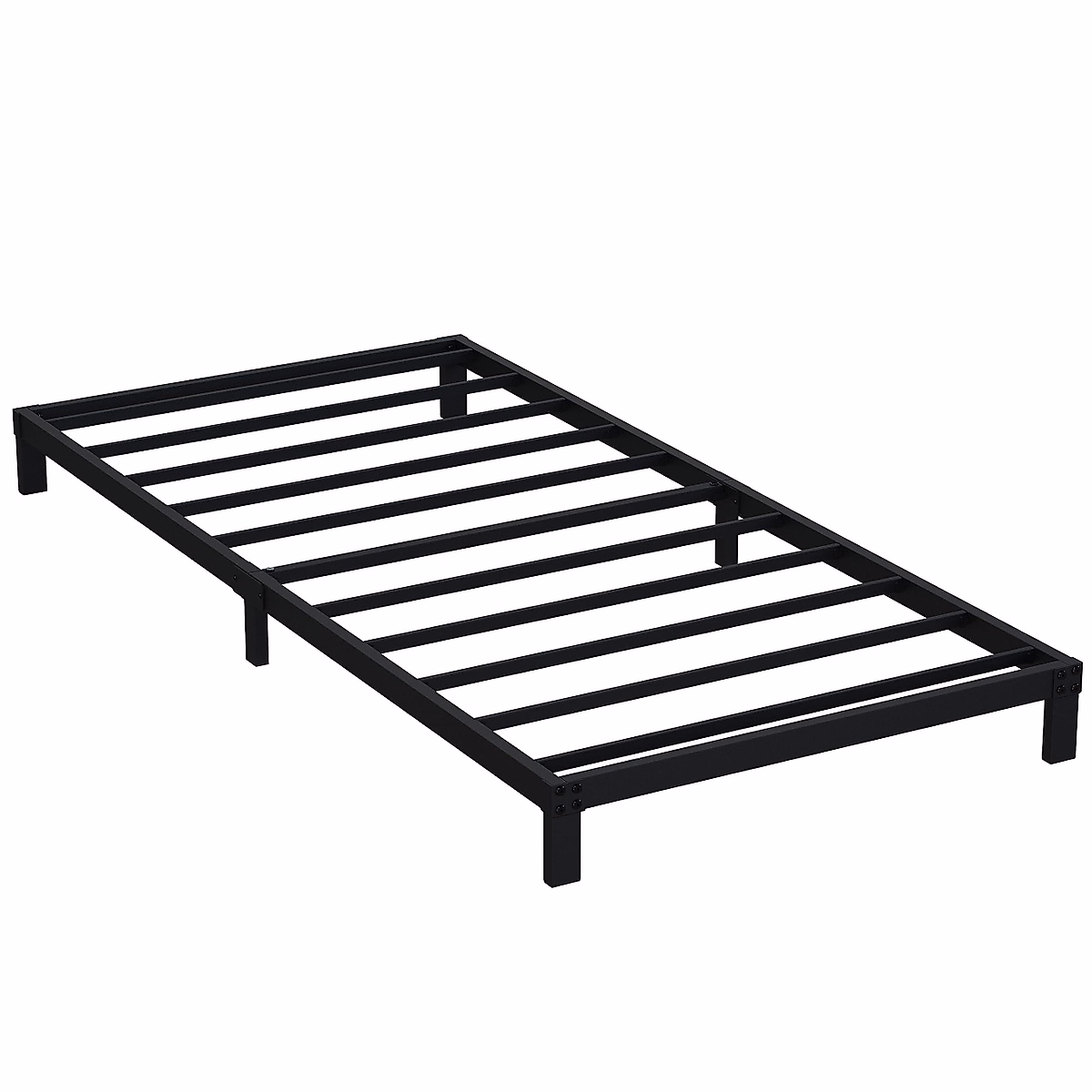 EMODA 6 Inch Twin Bed Frames No Box Spring Needed, Heavy Duty Metal Twin Platform Bed Frame, Noise Free, Easy Assembly, Black