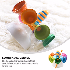 TOYMYTOY 1 Set Music Rotating Bell Toy Baby Percussion Instrument Bell Toys for Baby, Kids Musical Instruments Set Baby Drum Set Educational Toy Musical Bells for Kids