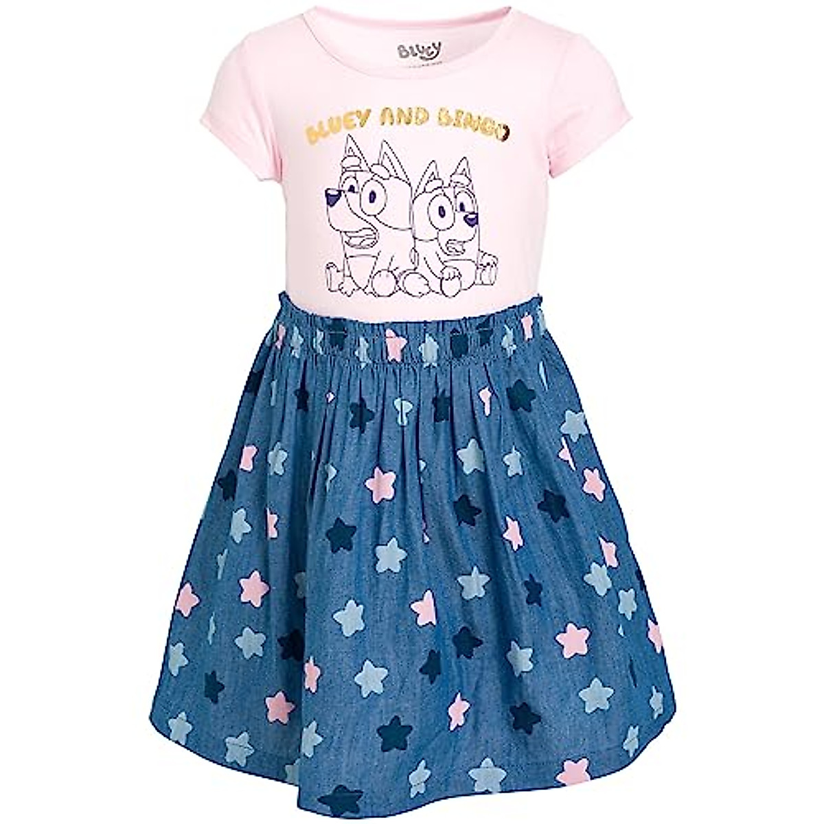 Bluey Bingo Toddler Girls Dress Pink 3T