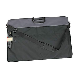 ArtBin 6902SB Tote Folio XL Artist Portfolio, Extra Large Fine Art & Sketchpad Organizer with Carrying Strap, [1] Portable Poly Canvas Bag, Black