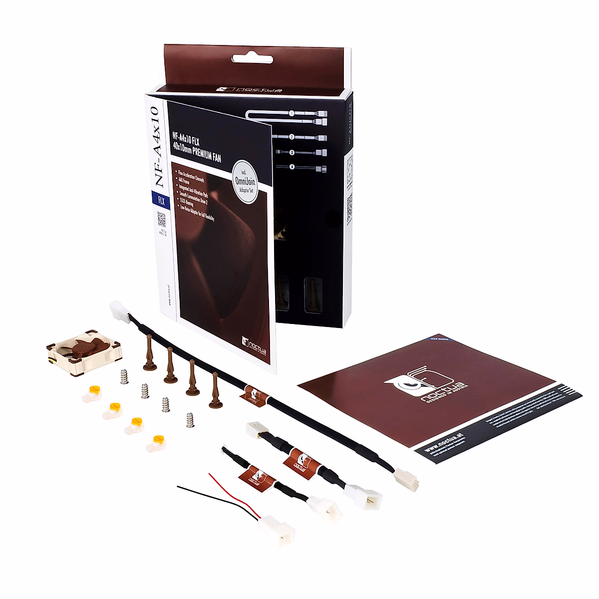 Noctua NF-A4x10 FLX, Premium Quiet Fan, 3-Pin (40x10mm, Brown)