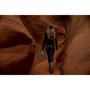 HYDRO CELL Stainless Steel Insulated Water Bottle with Straw - For Cold & Hot Drinks - Metal Vacuum Flask with Screw Cap and Modern Leakproof Sport Thermos for Kids & Adults (Teal/Blue 24oz)