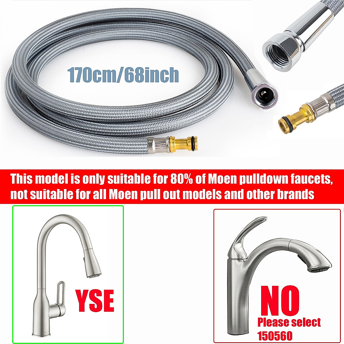 Replacement Hose Service Kit for Moen Pull down Kitchen Faucets 150259