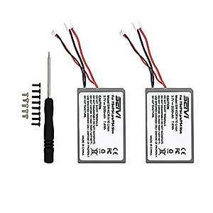 SEIVI [2 Pack 2000mAh LIP1522 Replacement Battery Compatible with Playstation 4 PS4 Dualshock 4 CUH-ZCT1E CUH-ZCT1H CUH-ZCT1U Wireless Controller (Big and Small Plug)