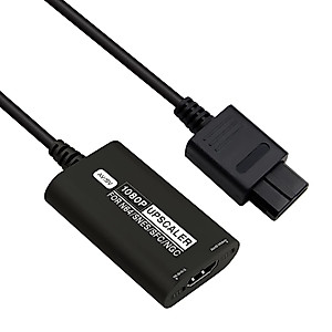 Kacenray HDMI Converter for Nintendo Gamecube NGC N64 SNES SFC 1080P Upscaler HDMI Adapter with 4:3/16:9 Aspect Ratio Switch for Nintendo Game Console