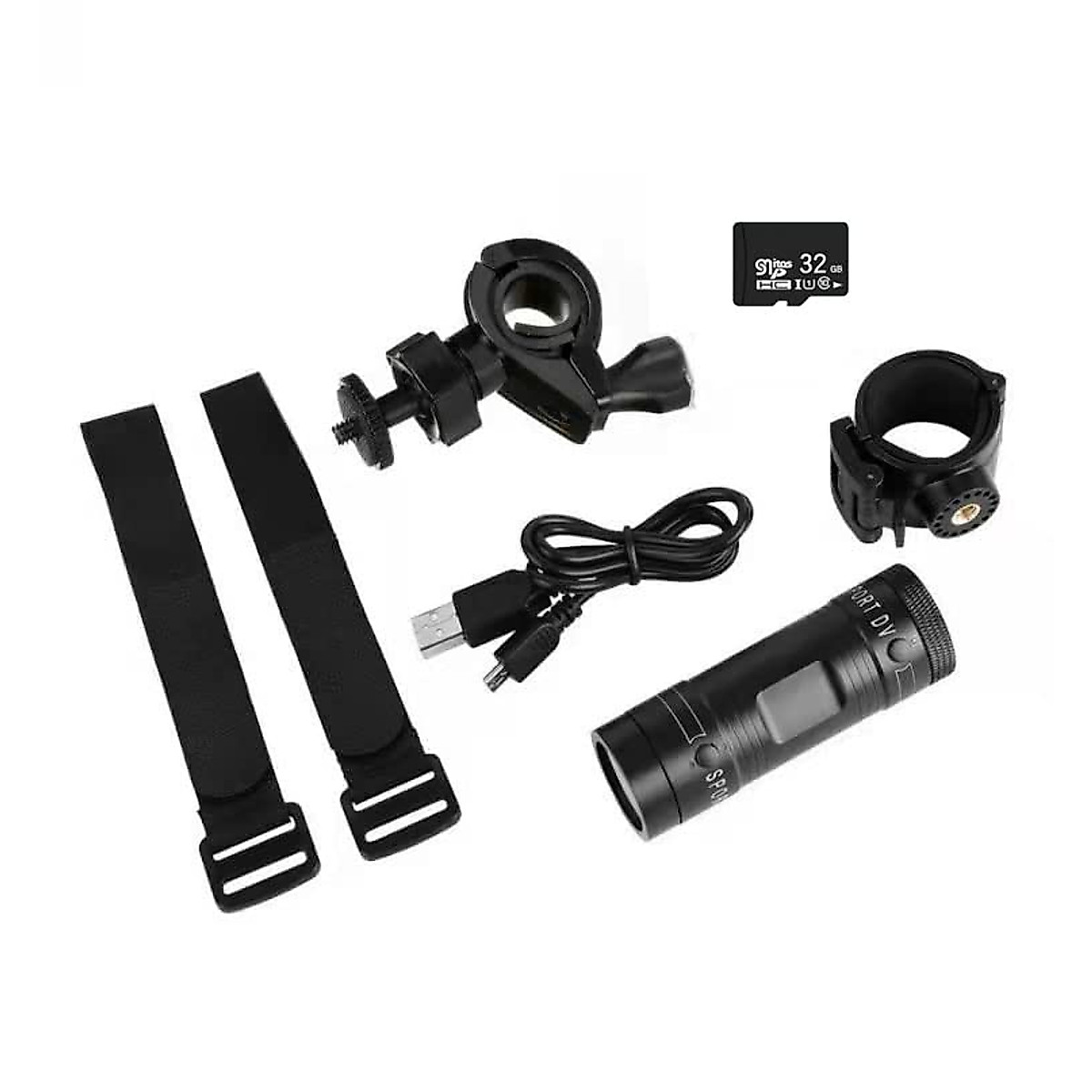 Wzquisite Motorcycle Helmet Camera, Bike Video Camera- 1080p Sports Action Camera 120° Wide Angle Camcorder Waterproof with Handle Brackect,32G SD Card