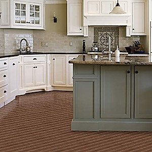 Nexus 12-Inch Vinyl Floor Tiles, 20 Tiles, Wood Oak Plank, Self Adhesive, Peel & Stick - For Kitchen, Bathroom, Bedroom Floors by Achim Home Decor