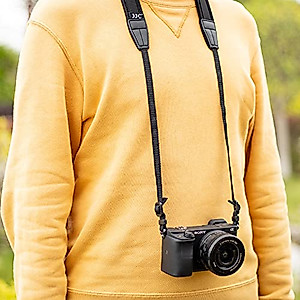 Soft Neoprene Camera Shoulder Neck Strap for Canon EOS R10 R7 M6 M50 Mark II Sony ZV-E1 ZV-E10 A7RV A6600 A6500 A6400 A6300 A6100 Fuji X-T4 X100V X-S10 Panasonic GX85 Olympus OM-5 OM-D E-M10 Mark III