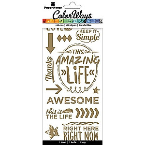 Paper House Productions RUB-0301E Amazing/Today Happens Rub on Transfers (6-Pack)