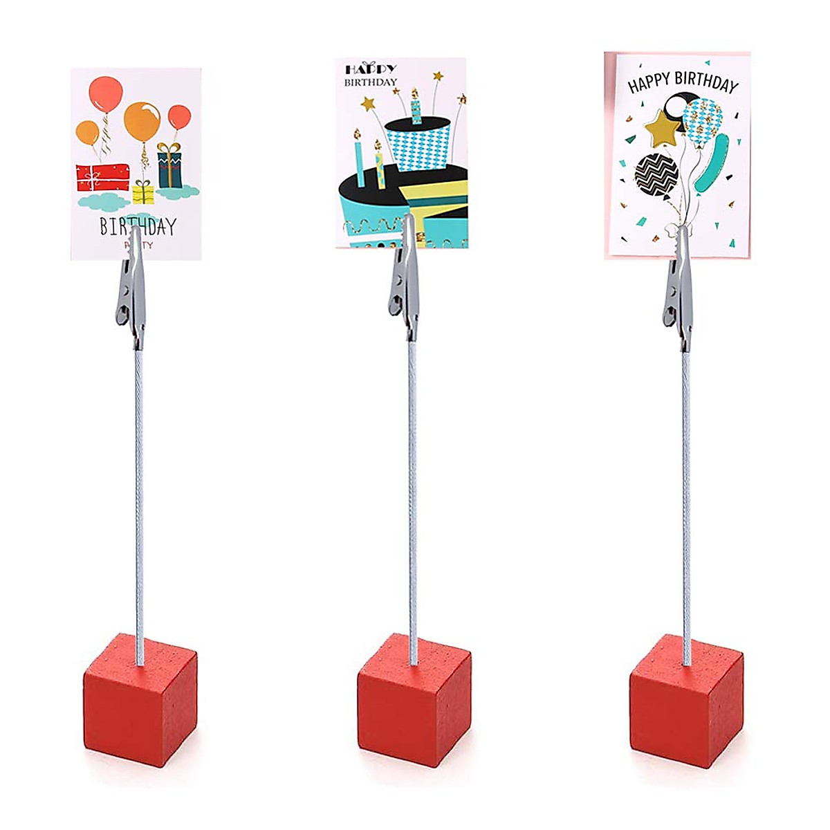 50PCS Metal Wire Alligator Clamp Long-Tailed Alligator Clip Clasp Place Card Holder Table Number Holder for DIY Card Note Photo Picture Menu Memo Clip Party Wedding Clay & Cake Decor (6inch/150mm)