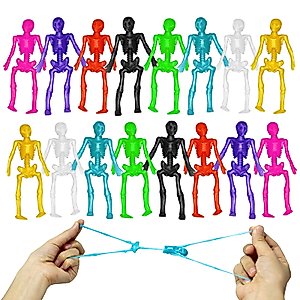 ZMCINER 48 PCS Stretchy Skeleton Toys Halloween Stretchy Toys for Goodie Bag Stuffers, Pinata Filler