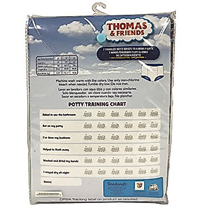Thomas & Friends Boys Toddler Potty Training Pants with Success Tracking Chart and Stickers in Sizes 2T, 3T and 4T, 7-Pack, 3T