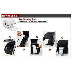 (50 Rolls) 3" x 165' 1-Ply Bond Receipt Paper POS Cash Register Paper | TMU200 SRP275 Star sp 700 Kitchen Printer Paper Rolls from Nayelish