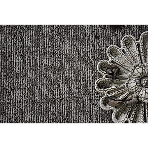 Furnish my Place Modern Indoor/Outdoor Commercial Neutral Rug, Modern Area Rug, Doorway Mat, Round Rug, Pet-Friendly Carpet for Living Room, Entryway, Kids, Made in USA - 2' Round