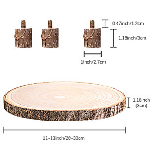 Caydo 11-13 Inch Wood Slice with Legs for Wedding Table Centerpieces, Woodland Themed Parties, Family Gathering, Baby Showers, Housewarming