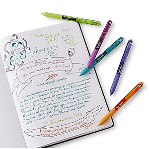 Paper Mate Inkjoy Gel Retractable Gel Ink Pens, Pack of 10 (Green, Medium Point)