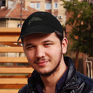 Custom Richardson Running Cap Rock Fish Embroidery Design Polyester Hat Hook & Loop Black/Charcoal Personalized Text Here