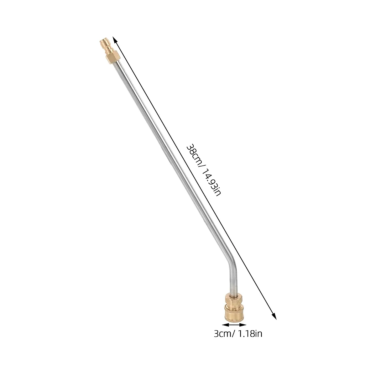 Yardenfun Curved High Pressure Washer Extension Lance Bar with Quick Car and Home Cleaning for Agricultural Irrigation and Gutter Cleaning