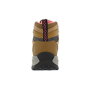 OTAH Forestier Womens Waterproof Hiking Mid-Cut Camel/Pink Boots Size 10.5, Color: Camel/Pink