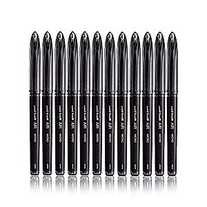 Uni-Ball AIR Micro - 0.5mm Fine Rollerball - Pack of 12 - Black