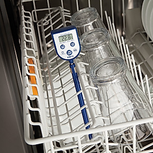 Comark Instruments | KM14 | Pocket Digital Dishwasher Thermometer with Max Hold, Blue