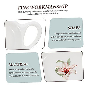 Baluue 2pcs Tea Bag Saucer Travel Jewlwery Holder White Serving Tray Cup Holder Tray Tea Bag Dish Tea Bag Holder Ketchup Saucer Delicate Tea Bag Tray Loose Tea Dish Teabag Storage Plates