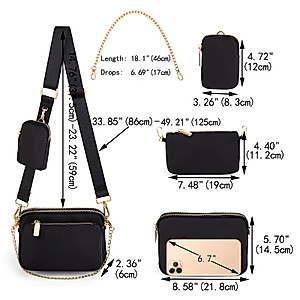 UTO Small Crossbody Bags for Women 3 in 1 Trendy Belt Purse Fashion Designer Mini Cute Sling Fanny Chest Pack