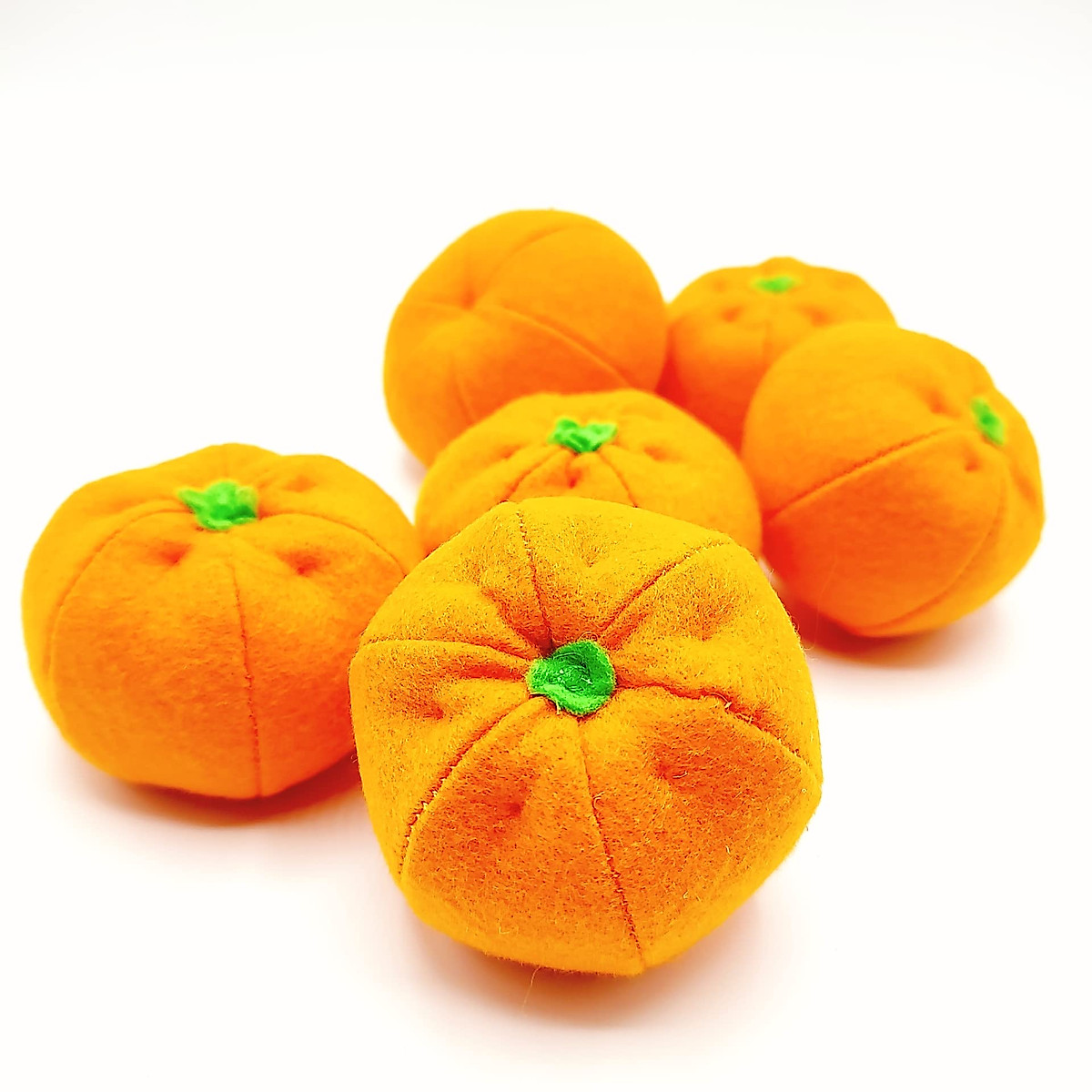 Orange, tangerine, mandarin play felt food, pretend play for kids kitchen, plush fruit, stuffed citrus, fake toys, gift for birthday (2 citrus)