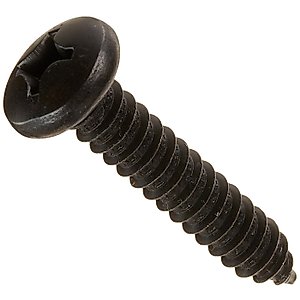 Small Parts 1420ABPPB Steel Sheet Metal Screw, Black Oxide Finish, Pan Head, Phillips Drive, Type AB, 1/4"-14 Thread Size, 1-1/4" Length (Pack of 50)
