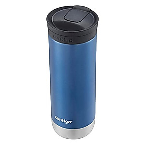 Contigo Huron Vacuum-Insulated Stainless Steel Travel Mug with Leak-Proof Lid, Keeps Drinks Hot or Cold for Hours, Fits Most Cup Holders and Brewers, 20oz 2-Pack, Blue Corn & Acid Wash