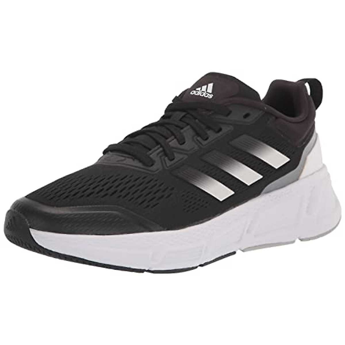 adidas Men's Questar Running Shoe, Black/White/Grey, 11