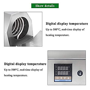 Saladulce Electric PVC Capsule Shrinking Machine SS Wine Bottle Capsule Heat Shrinker Thermostatic Digital Display for 70mm PVC Capsules (110V)