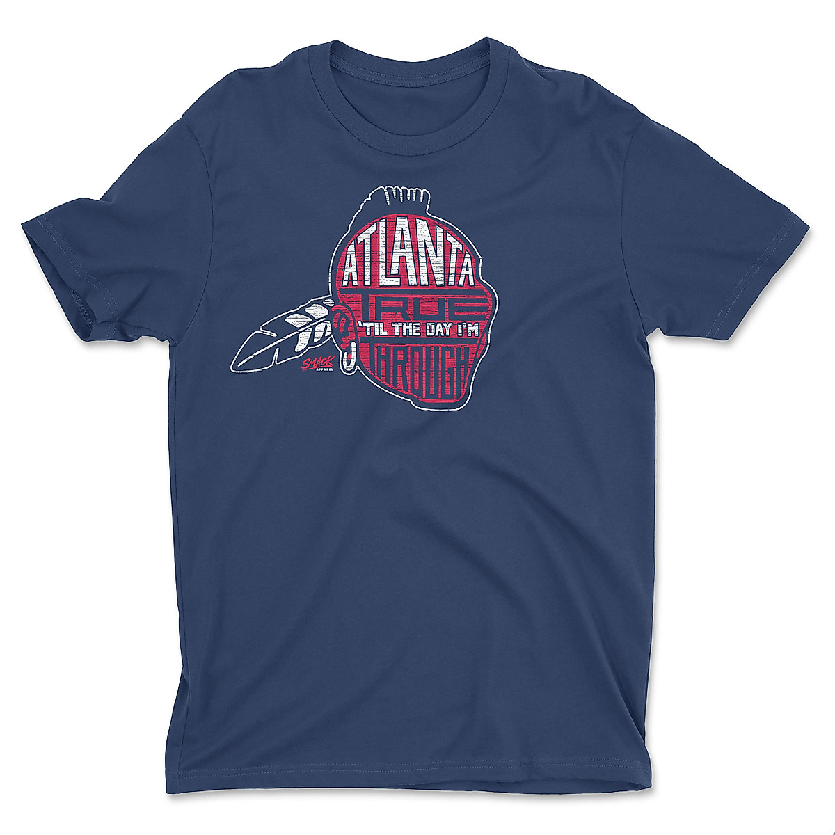 Atlanta Baseball Fans. Atlanta True 'Til The Day I'm Through Navy T-Shirt (Sm-5X) (Soft Style Short Sleeve, X-Large)