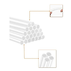 Yopay 100 Pack Plastic White Cake Dowel Rods, Tiered Cake Construction Rods, Cake Stacking Supporting Rods, 0.4 Inch Diameter, 9.5 Inch Length