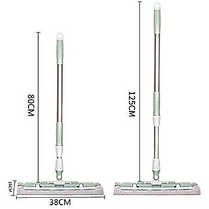 Mop and Bucket Sets, Flat Mop Floor Telescopic with Large Microfiber Pads Spin Mop 360 Degree Handle Home Windows Kitchen Floor Cleaner Wood Tile 360 Degree Spin Mop,