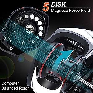 Sougayilang Ultralight Fishing Rod Reel Combos Portable Light Weight High Carbon 4 Pc Baitcaster Fishing Pole with Baitcasting Reel -1.8M Left Handed -Orange