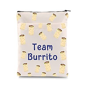 Zuo Bao Burrito Lover Book Pough Funny Trendy Foodie Gifts Team Burrito Book Sleeve Mexican Burrito Gift For Burrito Lovers（Team Burrito）
