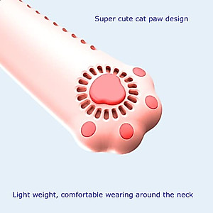 Vividda Portable Neck Fan, Rechargeable Fan around Neck, Hands Free Personal for Your Hanging Bladeless, Cooling Air Conditioner with 3 Wind Speed Outdoor Indoor, Pink