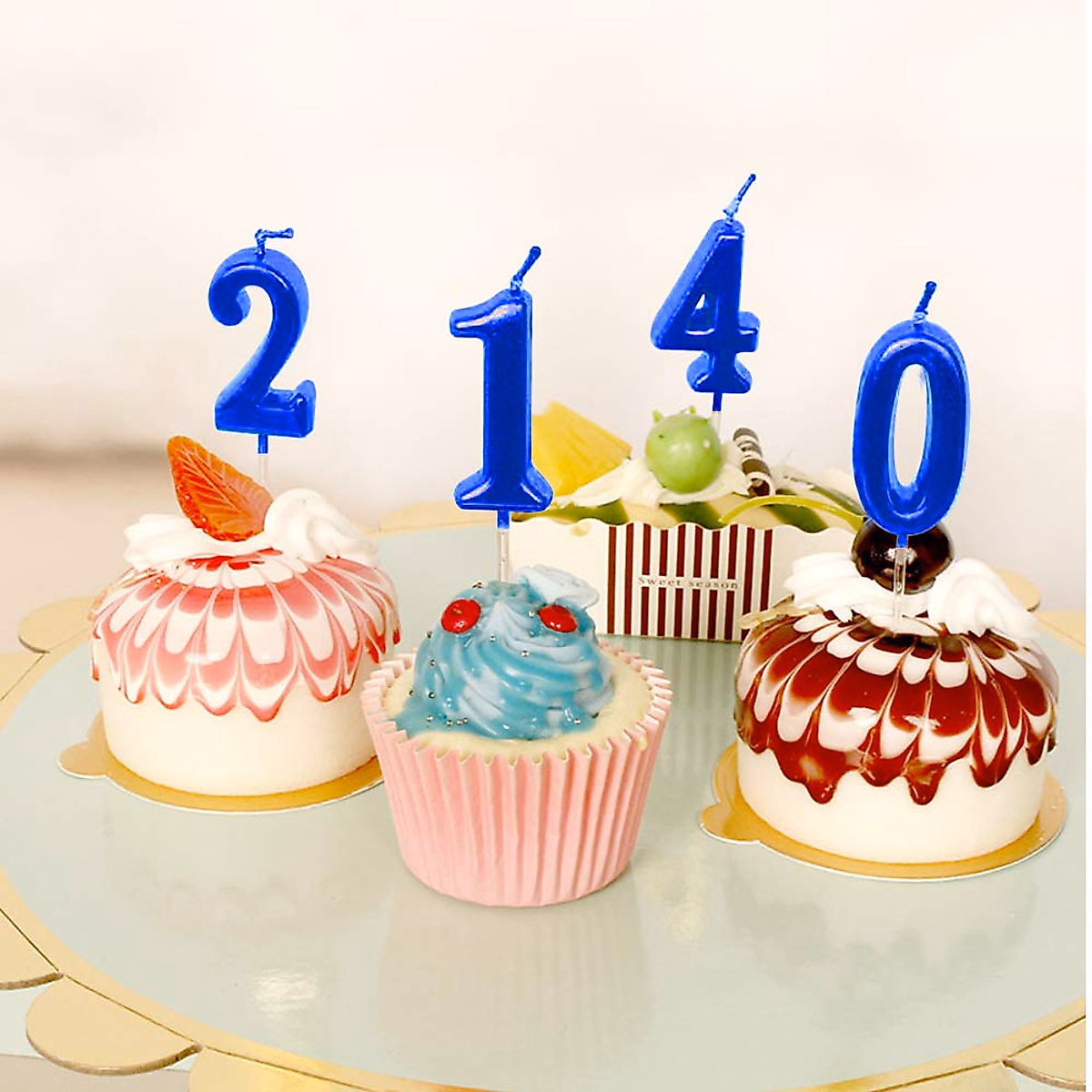 Blue Birthday Candles 1 Candle 1st One Year Cake Bady Roman Numberal Cool Number Candle No 10 11 12 13 14 15 16 17 18 19