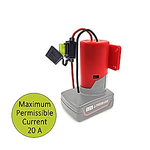 M12 Adapter with Fuse Battery Adapter for Milwaukee 12V M12 Battery Dock M12 Adapter Dock Power M12 Adapter 12V M12 Dock Power Connector 12 Gauge Robotic,Not Included Battery