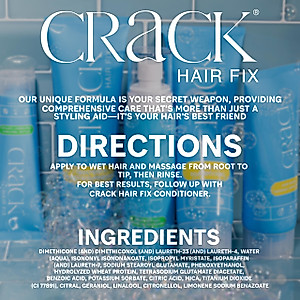CRACK HAIR Shampoo - Moisturizes & Protects Hair From Dryness, Helps Reduce Breakage & Improves Texture, and Restores Youthful Shin
