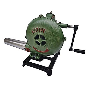 Simond Store Hand Crank Blacksmithing Forge Blower,11 Inch Cast Aluminum Casing, Heavy Duty Manual Forge Blower for Farrier Blacksmith Coal Forge Firepot BBQ Outdoor Cooking Camping