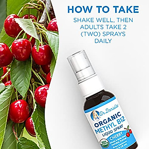 Vitamin B12 Spray | USDA Organic Vitamin B12 Liquid Spray | B12 Vitamin Supplement Liquid for Nerve Function | Liquid Vitamin B12 for Energy Support | Vegan | Gluten Free | Non-GMO | 1 Fl Oz