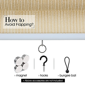 PHI VILLA Outdoor Roller Shade 8' (W) x 8' (H), Patio Shades Roll Up, Wheat