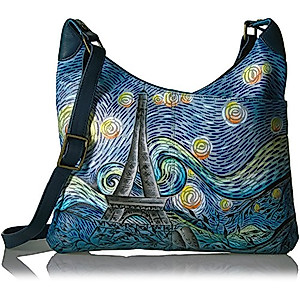Anna by Anuschka V Top Multi-Compartment Crossbody, Love in Paris