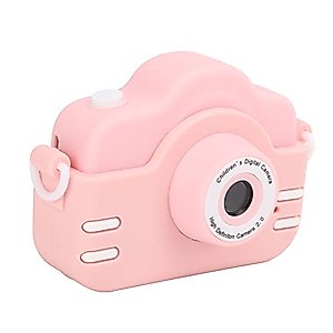 Shanrya Kids Photo Video Camera, Kids Digital Camera Multifunctional Rechargeable Cute for Gifts(Single Shot Pink)